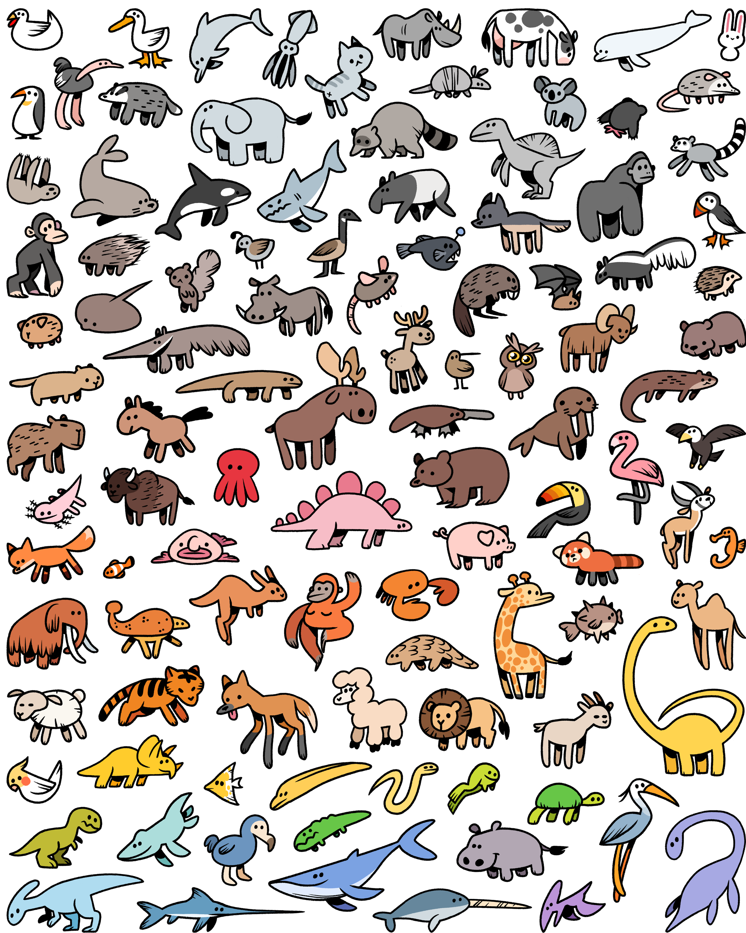 Silly Animals - Signed Print — Kasey Golden