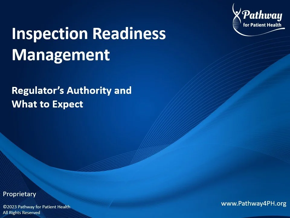 Badge: Inspection Readiness for Industry — Pathway for Patient Health