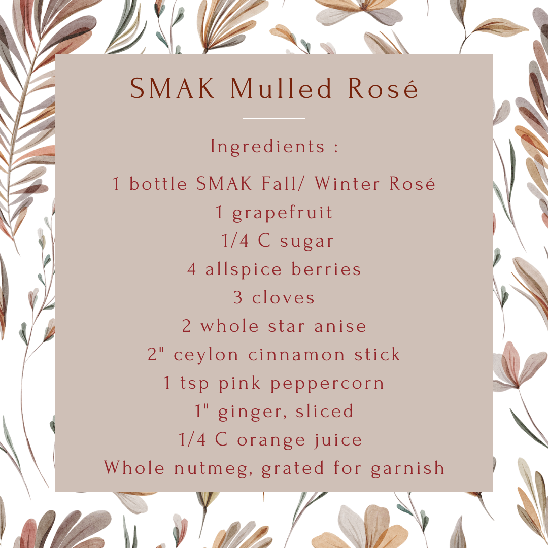 Recipes — Smak Wines