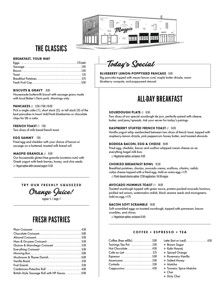 Breakfast — Magpie Diner