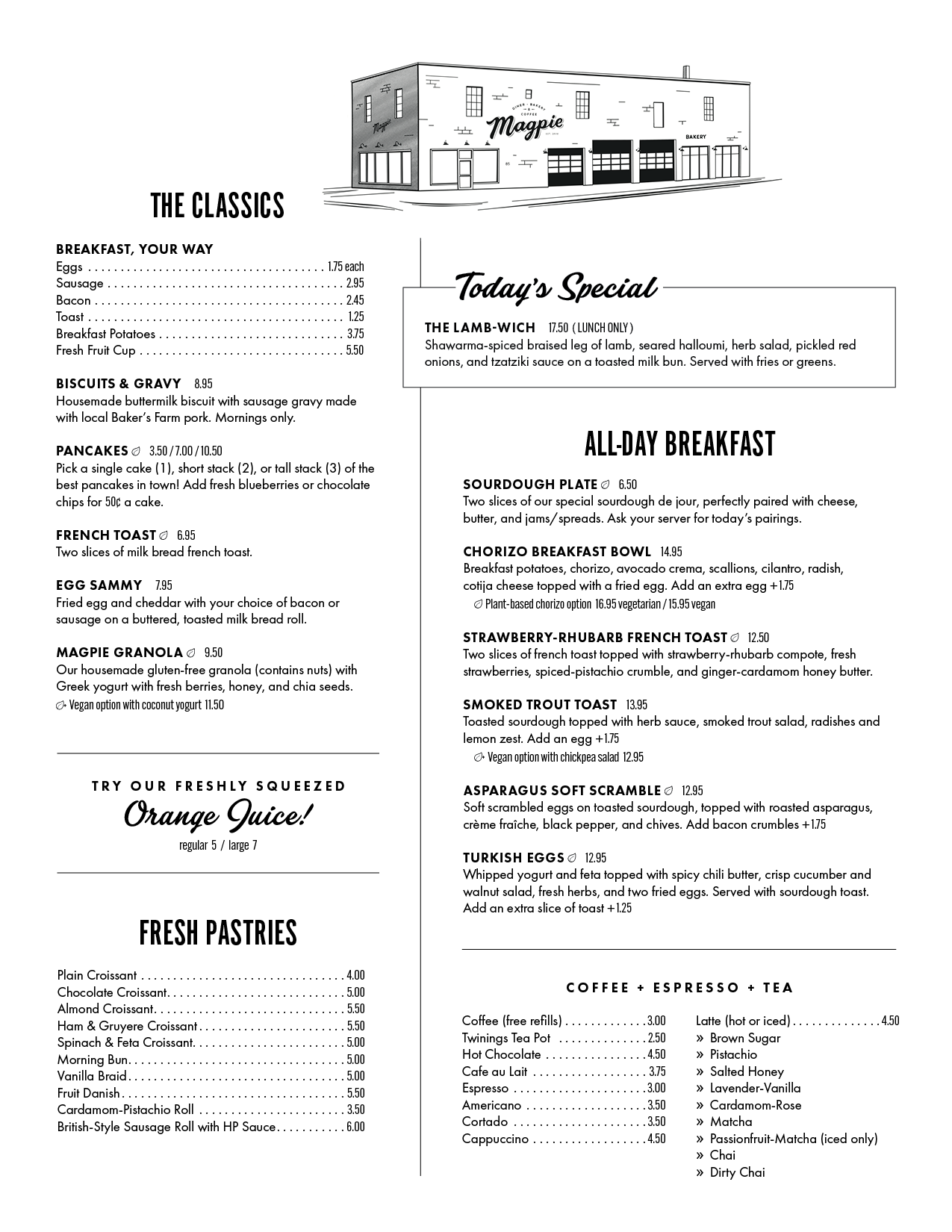Breakfast — Magpie Diner