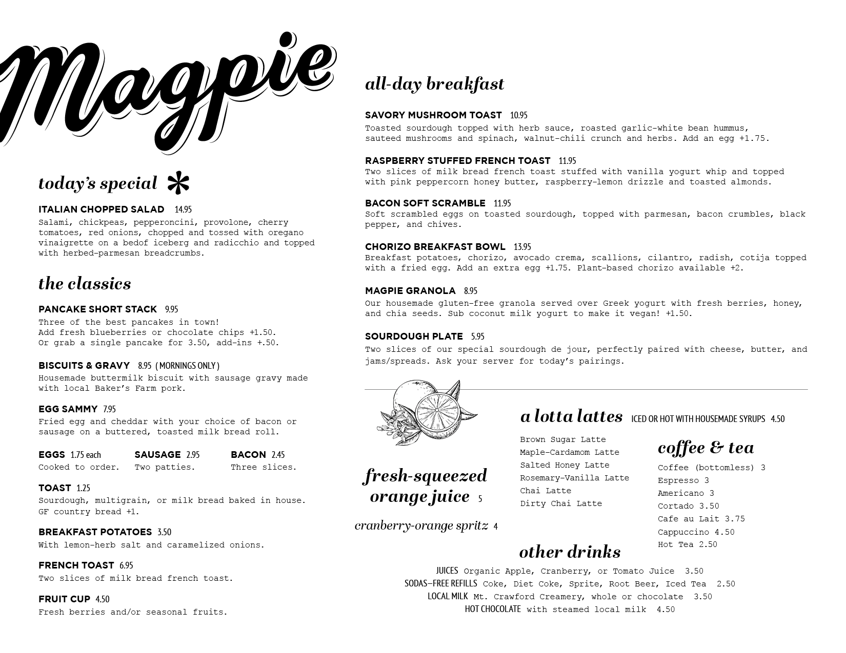 Breakfast — Magpie Diner