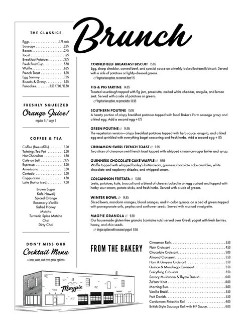Weekend Brunch — Magpie Diner