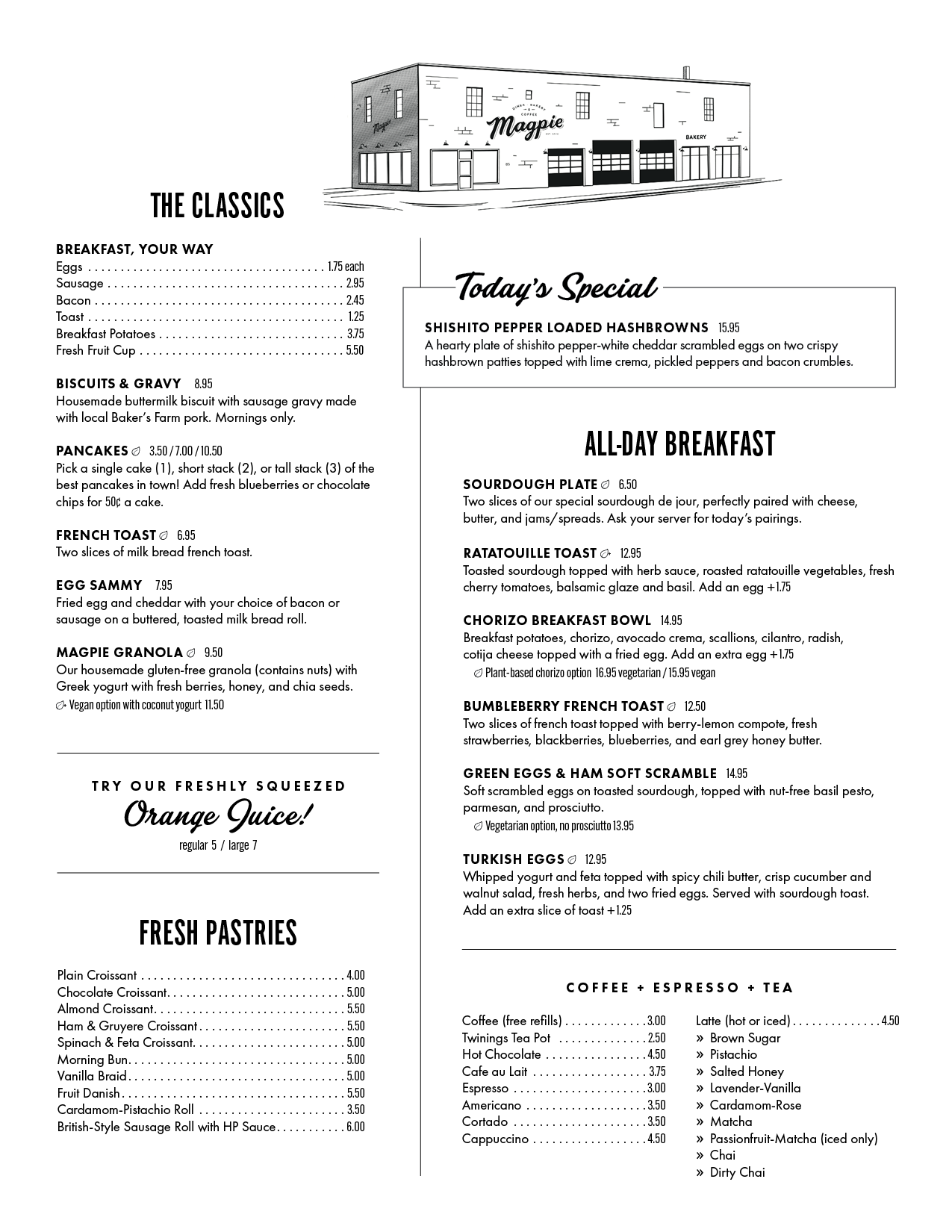 Breakfast — Magpie Diner