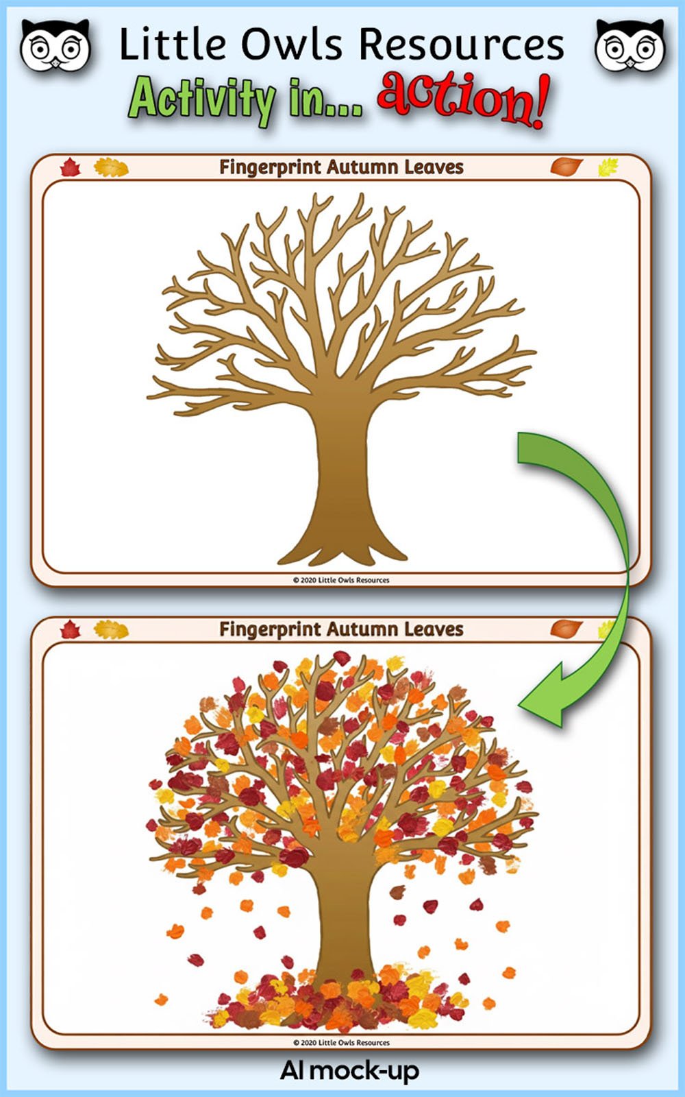 FREE Finger Paint Autumn Leaves Activity Template | EYFS Printables ...