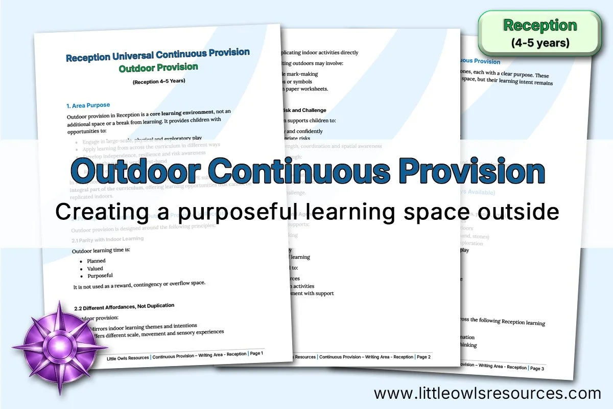 Outdoor Area Continuous Provision | Reception 4–5 Years — Little Owls ...