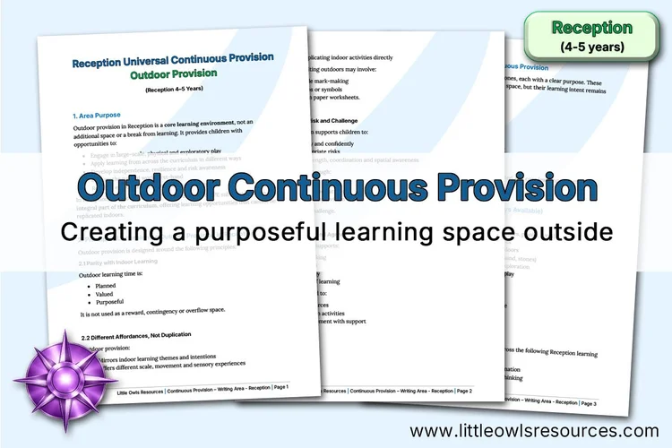 Outdoor Area Continuous Provision | Reception 4–5 Years — Little Owls ...
