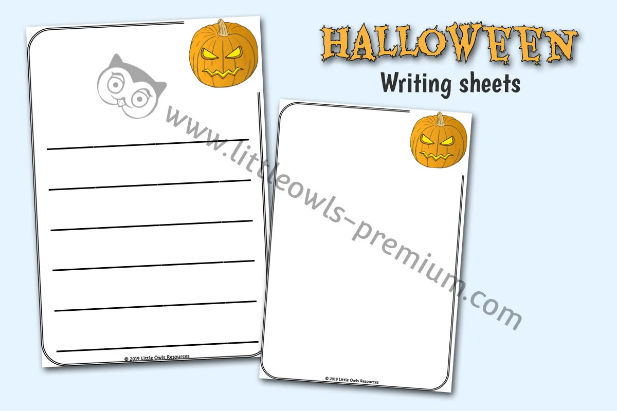 Halloween Writing Paper Template Halloween Writing Template | TPT