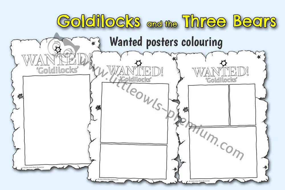 Goldilocks Wanted Poster Template