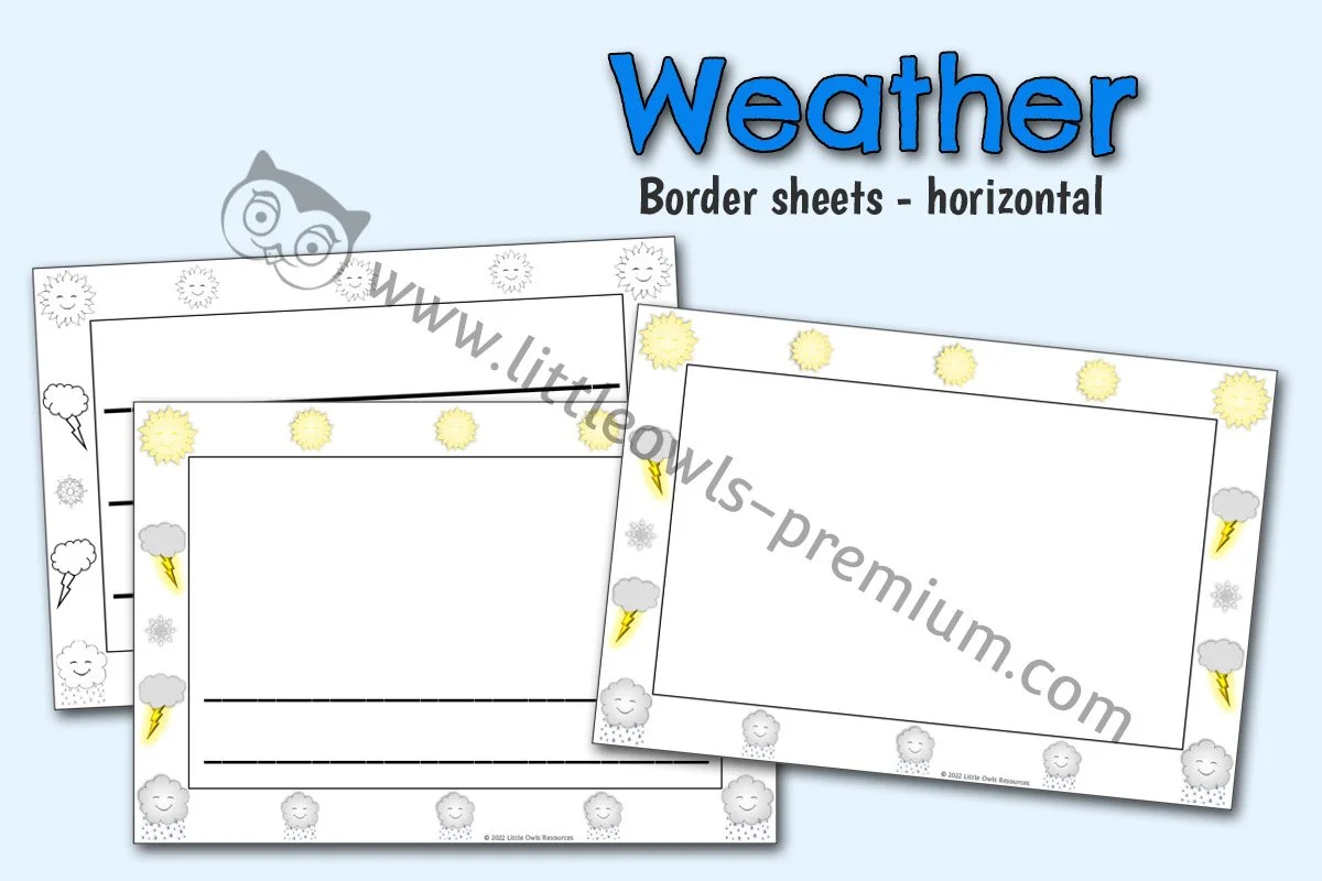 FREE and PREMIUM Weather Early Years (EYFS) Editable printable ...