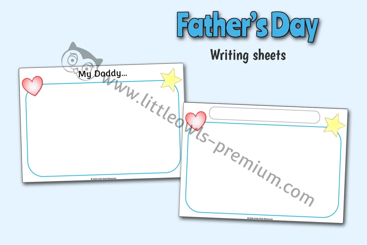 FREE and PREMIUM 'Father's Day' Early Years (EYFS) Editable printable ...