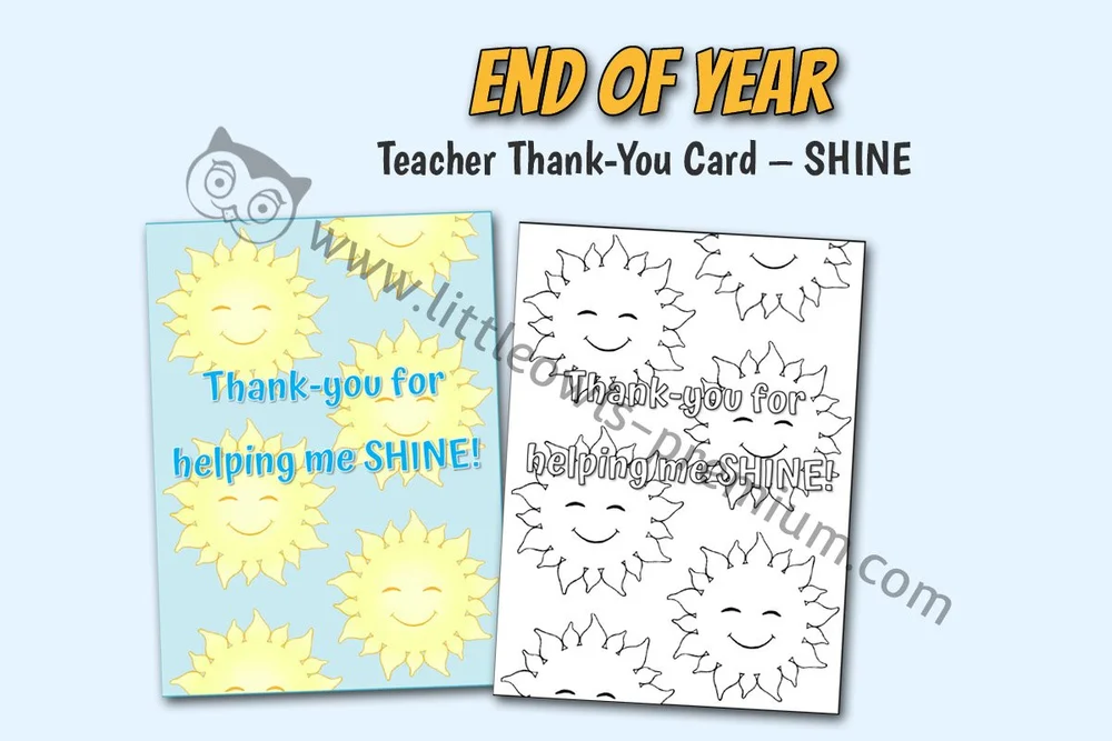 Thank You Card Template Eyfs