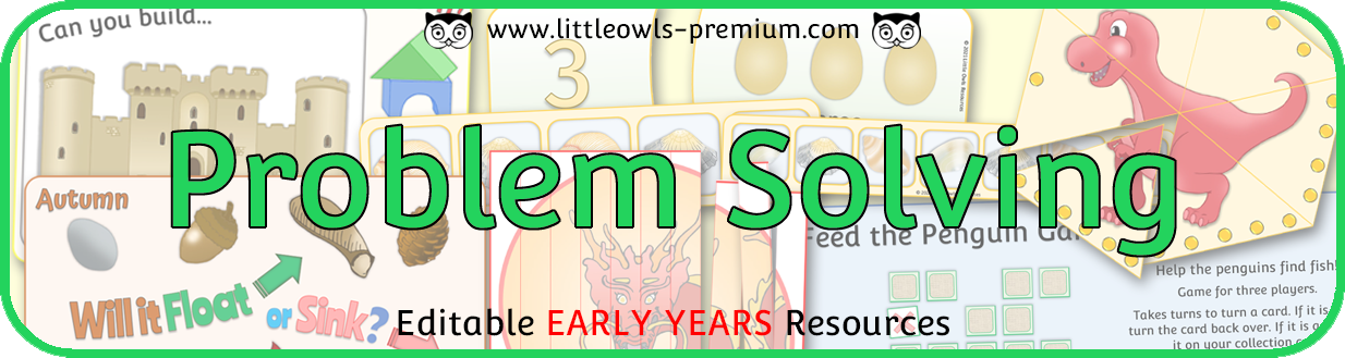 FREE and PREMIUM Problem Solving Activities - Early Years/EYFS/Preschool/Pre-K Editable Topic ...