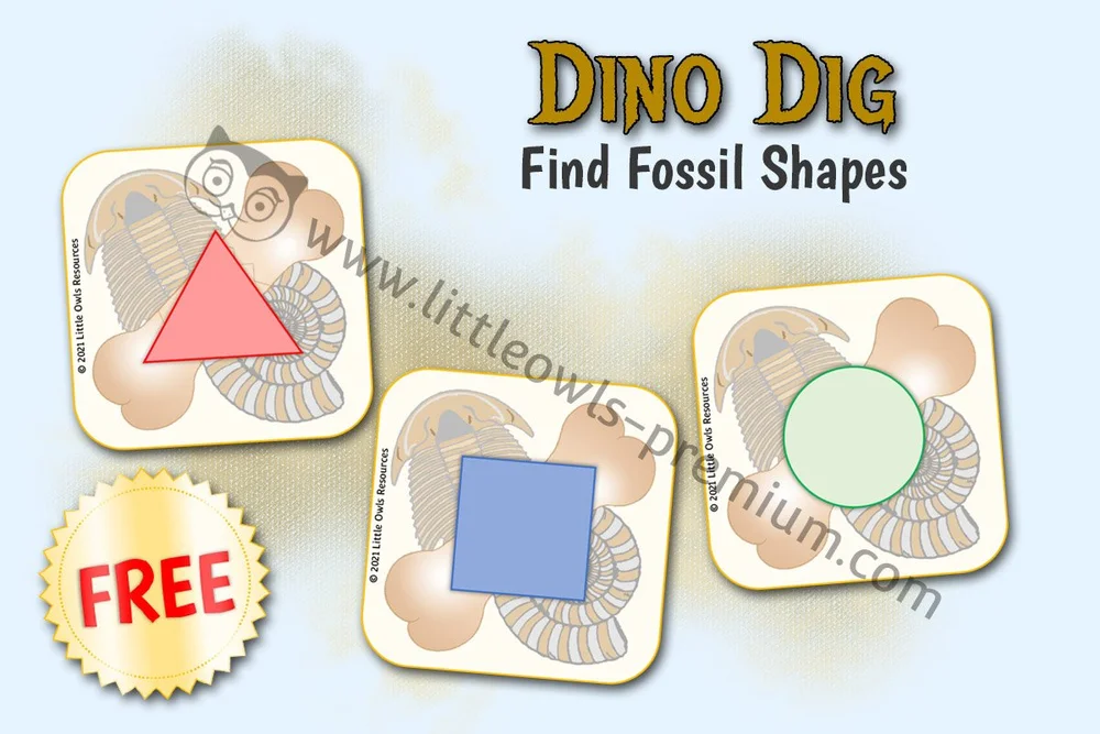 FREE Dinosaurs: Find Fossil Shapes Activity | EYFS & KS1 Printables ...