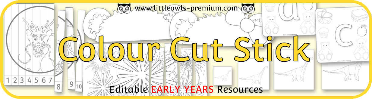 FREE and PREMIUM Printable Colour Cut Stick - Early Years/EYFS ...