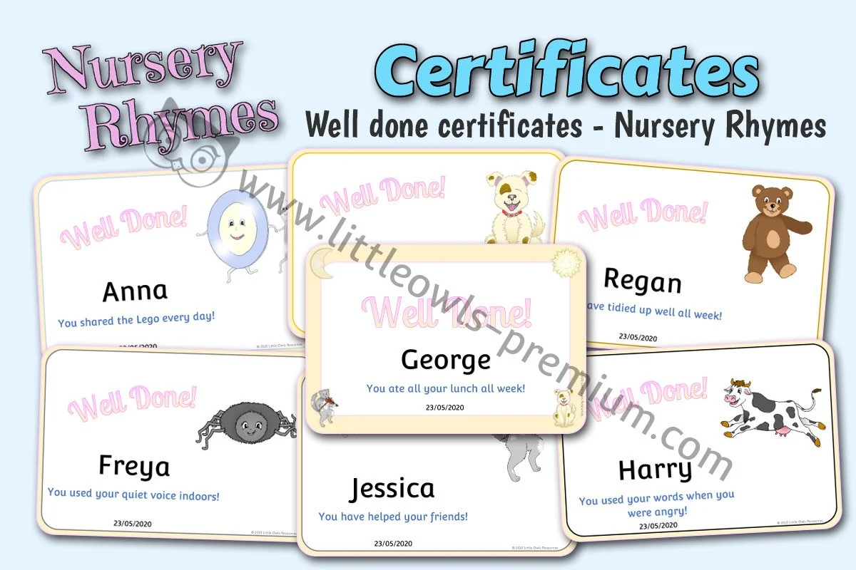 FREE and PREMIUM 'Certificates' Early Years (EYFS) Editable printable ...