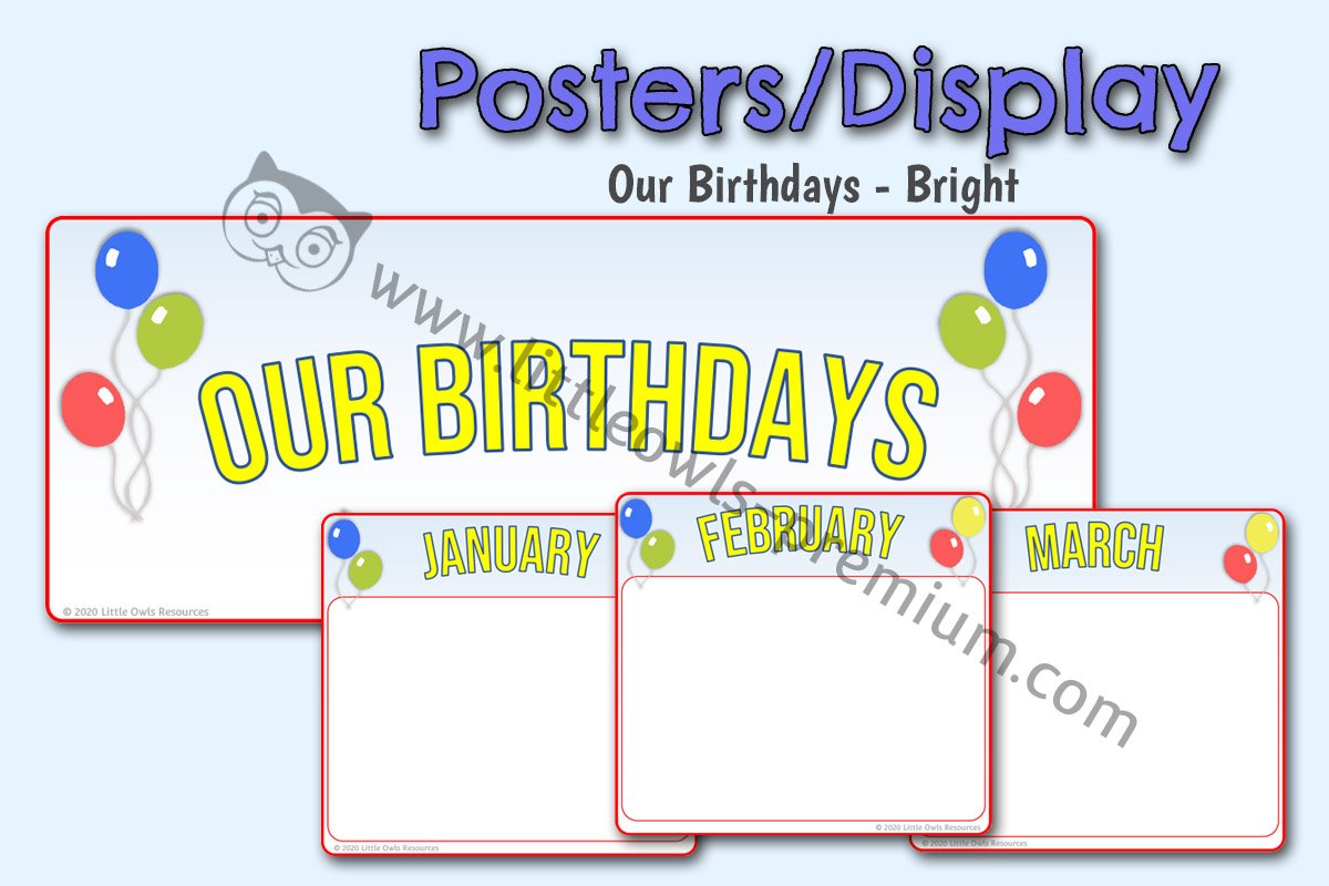 FREE and PREMIUM Birthdays - Printable birthday cards/displays/banners ...