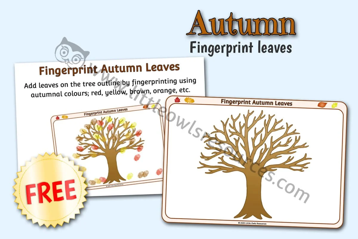 FREE Finger Paint Autumn Leaves Activity Template | EYFS Printables ...