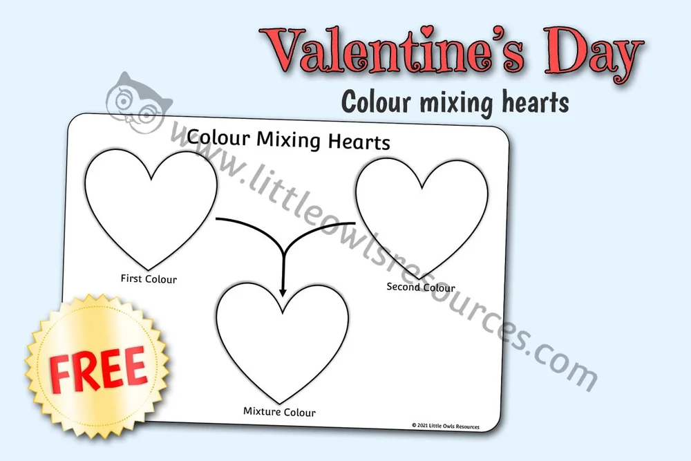 FREE Valentine's Day: Heart Colouring Mixing | EYFS & KS1 Activity ...