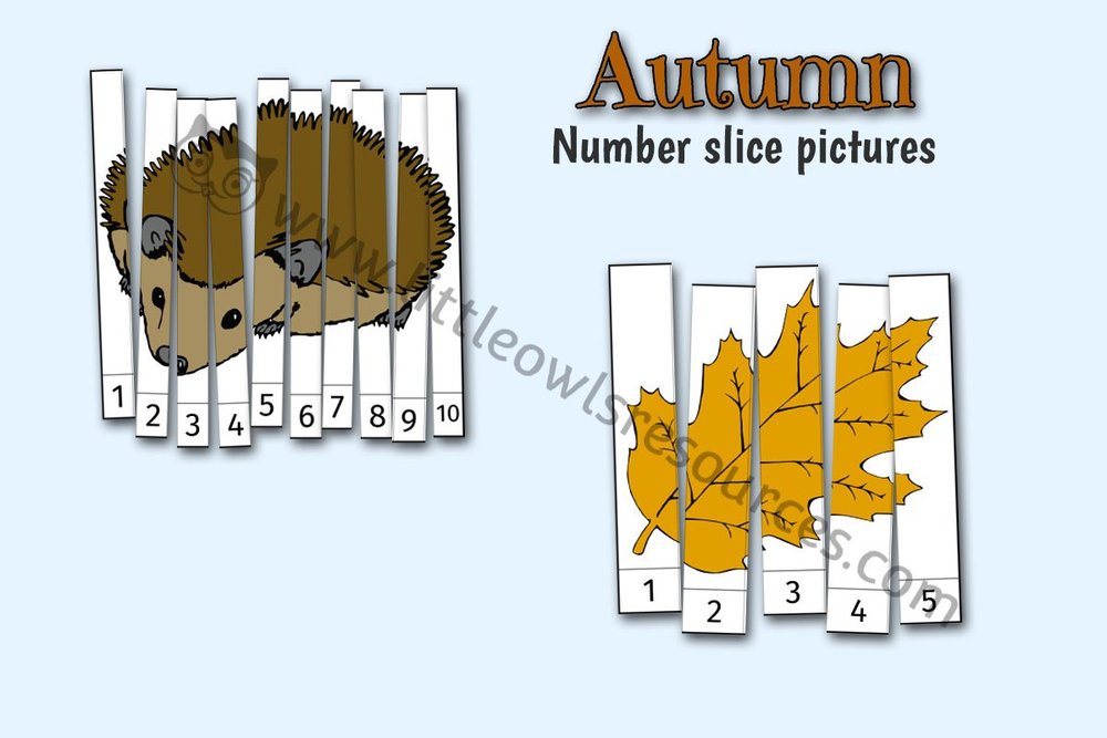 Autumn: Number Ordering Puzzles (1-5 & 1-10) | EYFS Activities — Little ...