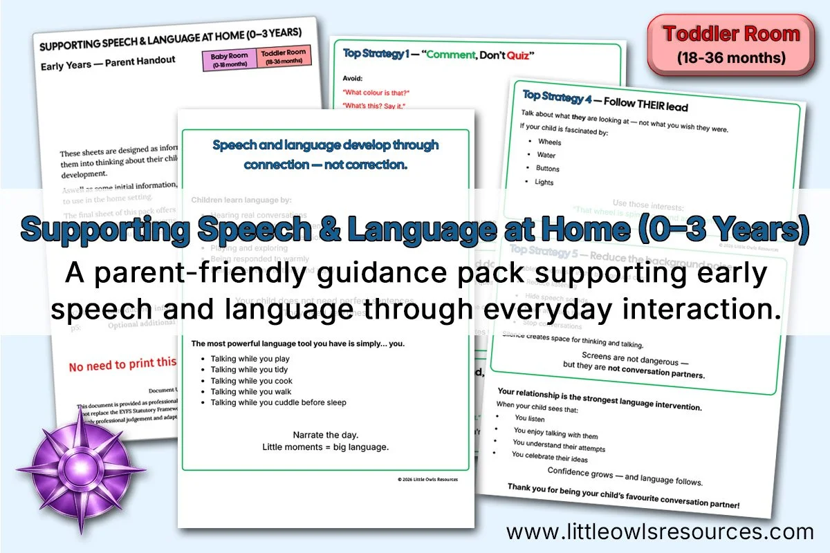 Supporting Speech & Language at Home | Birth-3 Document — Little Owls ...