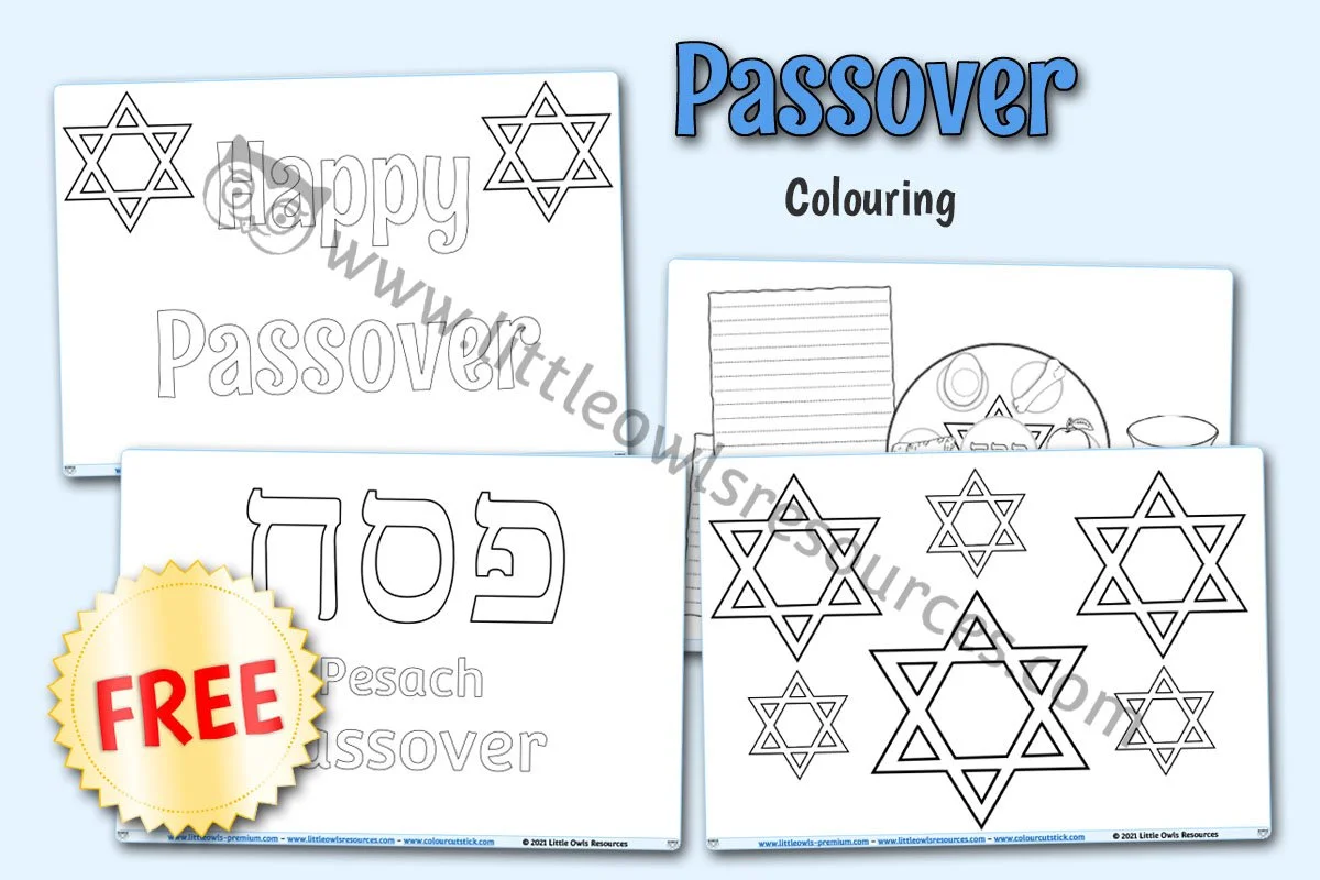 FREE Passover: Colouring Sheets Pack | EYFS & KS1 Printables — Little ...