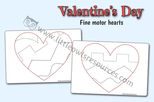 Valentine's Day: Fine Motor Control Hearts | EYFS Printables — Little ...