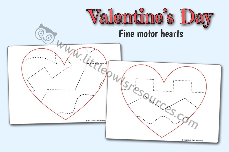 Valentine's Day: Fine Motor Control Hearts | EYFS Printables — Little ...