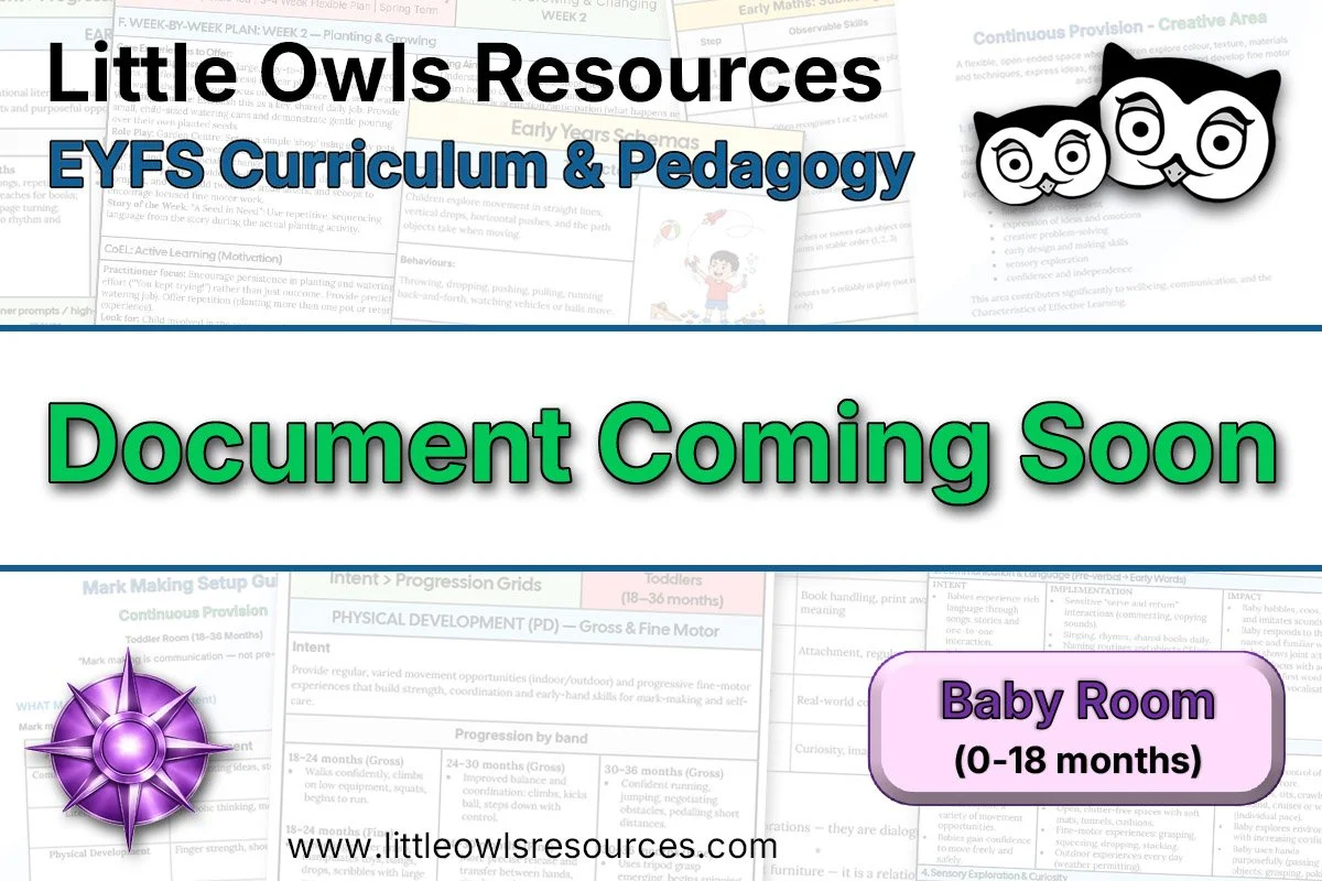 Weekly Care & Learning Planning Templates | Babies (Birth-18 Months ...