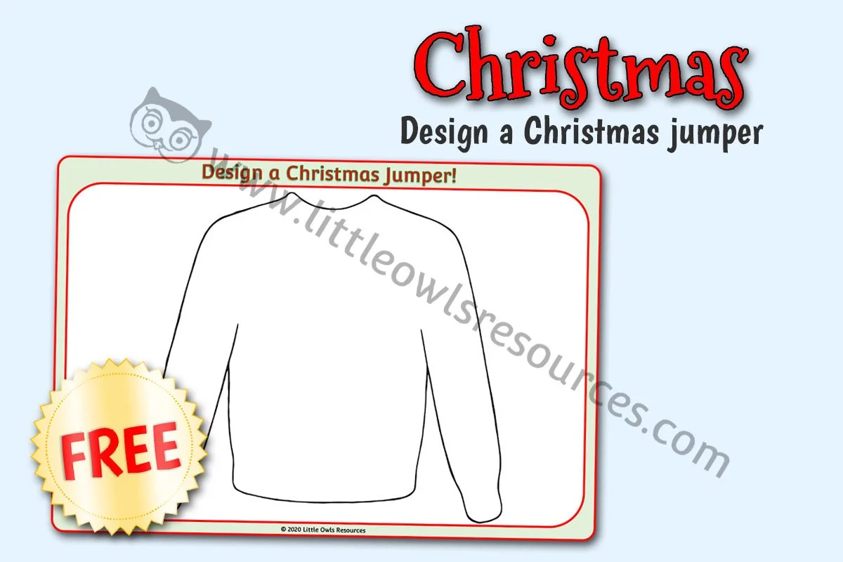 FREE Christmas: Jumper Design Activity Mat | EYFS & KS1 Printable ...