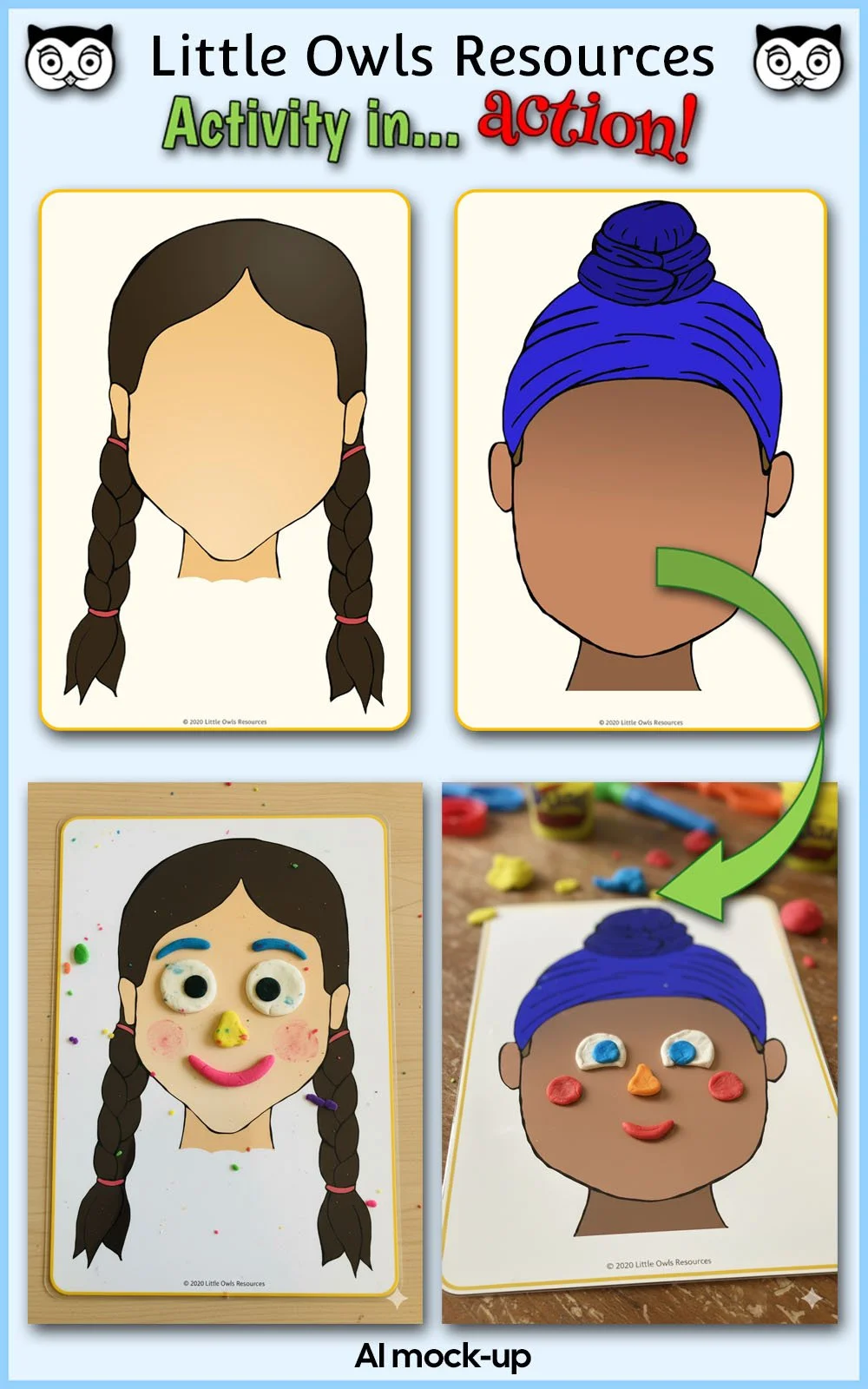 All About Me: Blank Faces Playdough Mats | EYFS & KS1 Activities ...