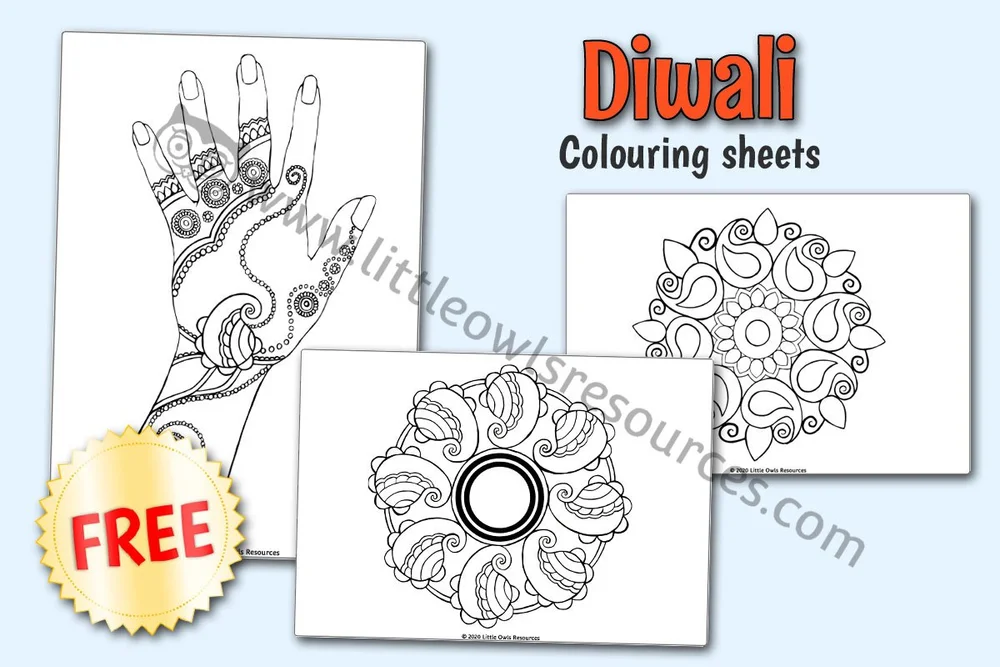 FREE Diwali: Colouring Pages Activity | EYFS & KS1 Printables — Little ...