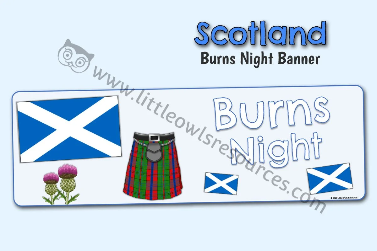 Burns Night Banner Display | Scotland EYFS & KS1 Printables — Little ...