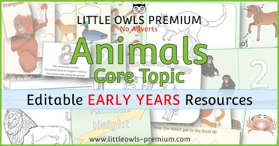 FREE and PREMIUM 'Animals of the World' Early Years (EYFS) Editable ...