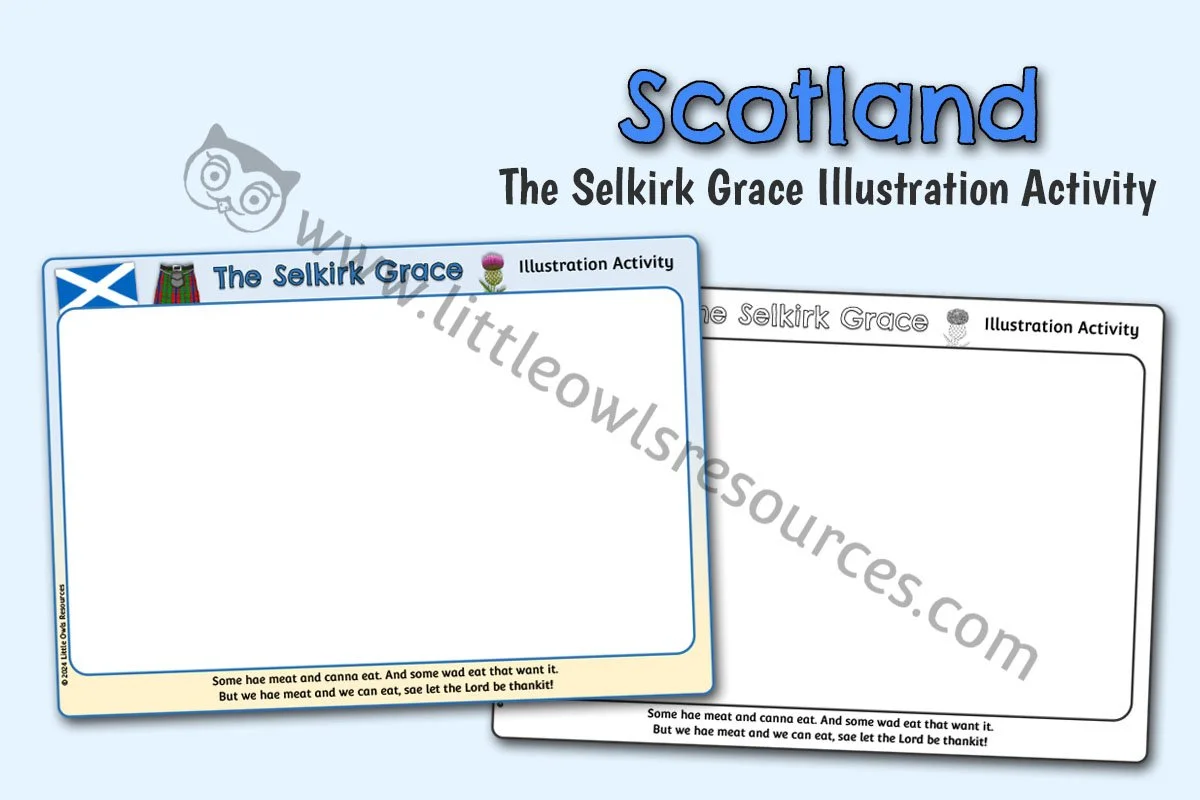 'The Selkirk Grace' Poem (Illustration Activity) | Scotland EYFS & KS1 ...