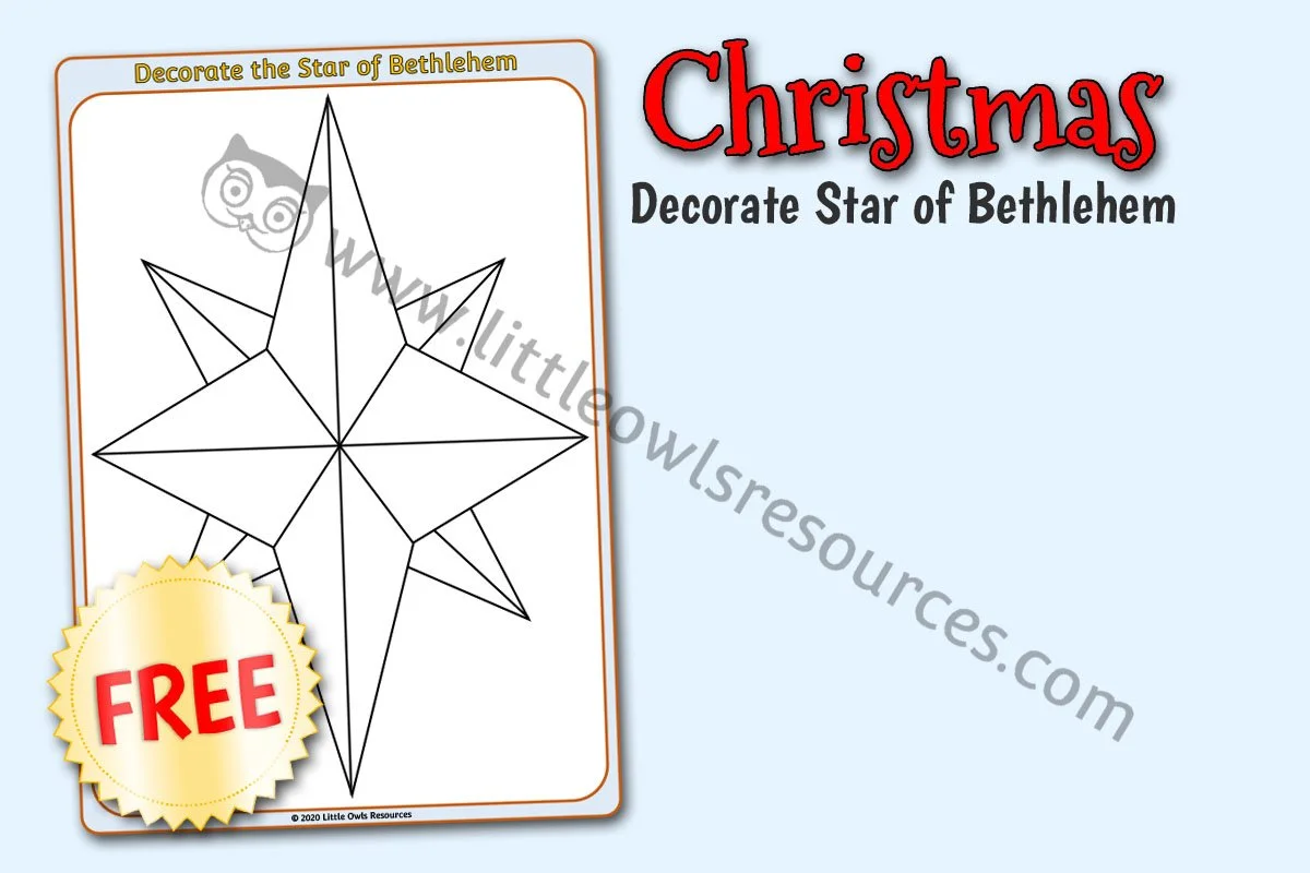 FREE Christmas: Star of Bethleham Activity Mat | EYFS & KS1 Printables ...
