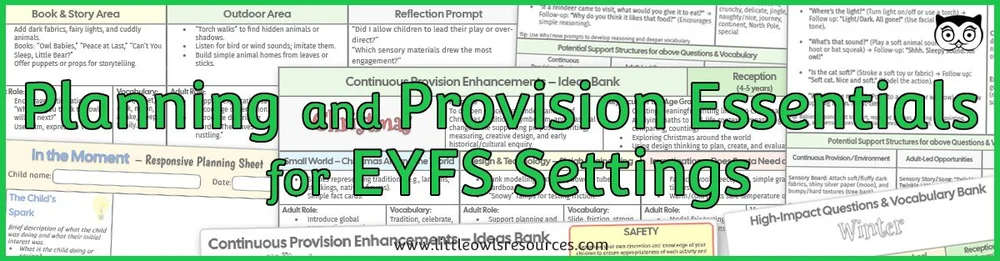 Planning & Provision Essentials for EYFS Settings — Little Owls ...
