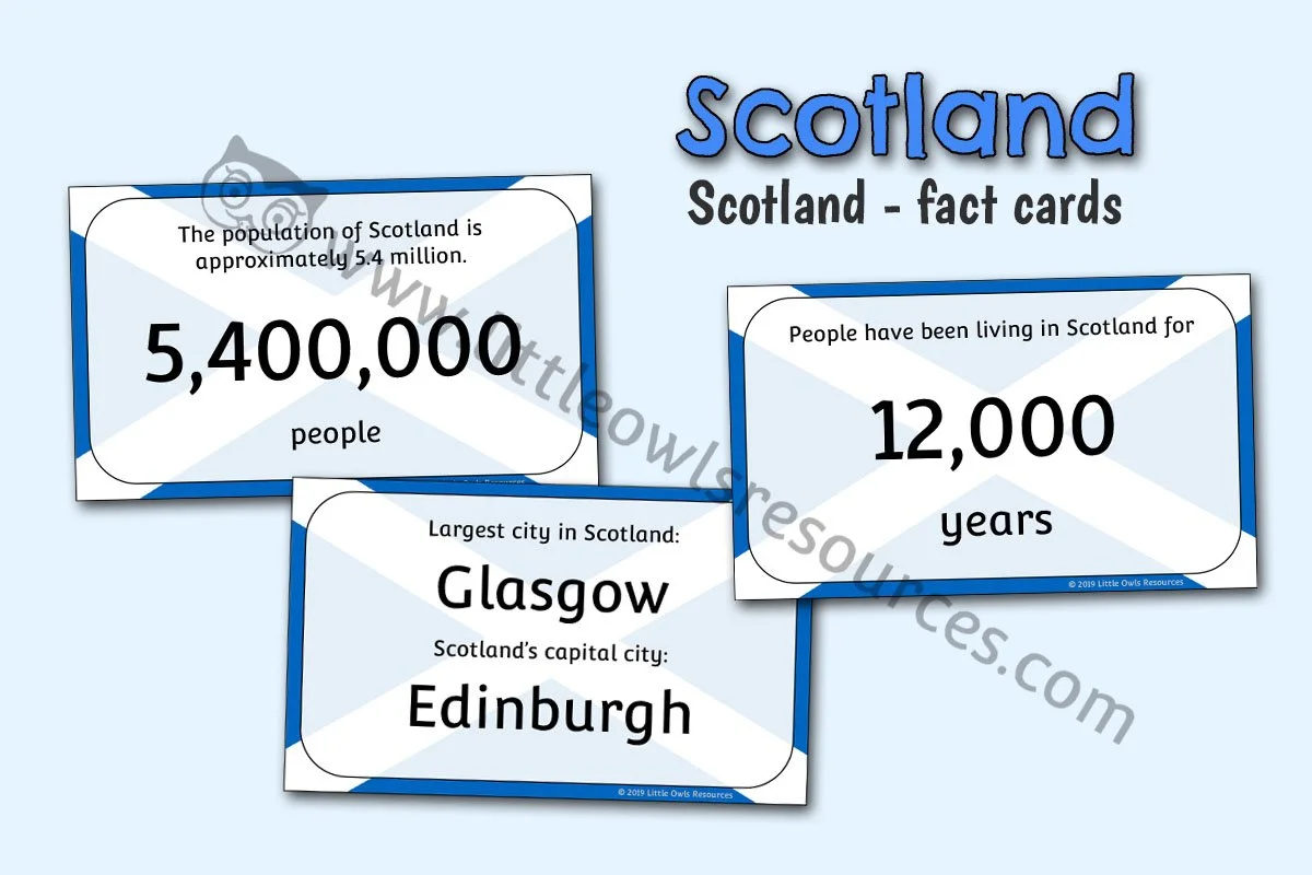Scotland: Fact Cards (Posters/Display) | EYFS & KS1 Printables — Little ...