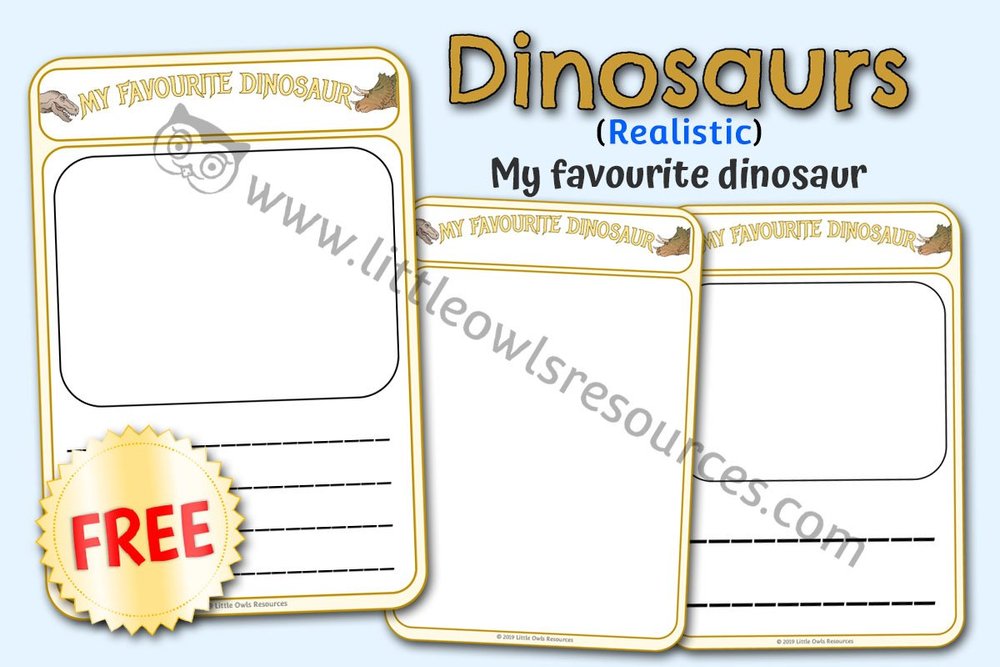 FREE Dinosaurs: My Favourite Dinosaur Activity | EYFS & KS1 Printables ...
