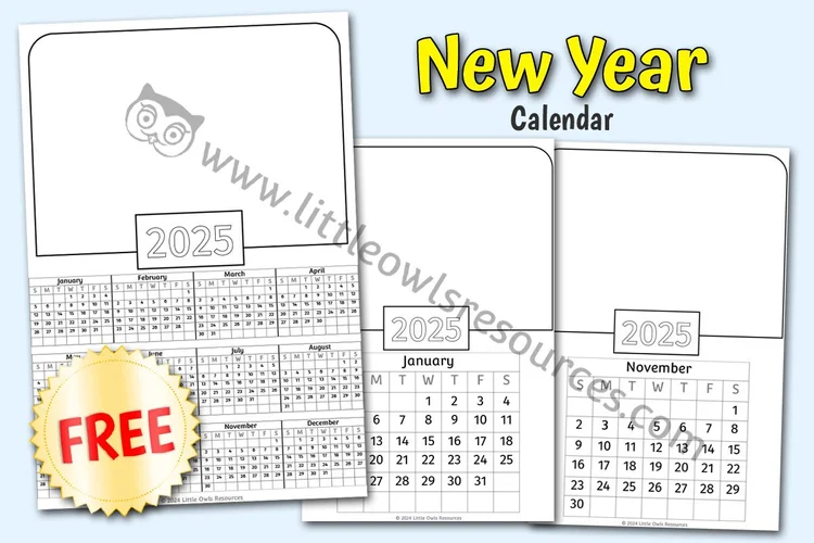 FREE New Year 2025: Calendar Templates | EYFS & KS1 Printables — Little ...