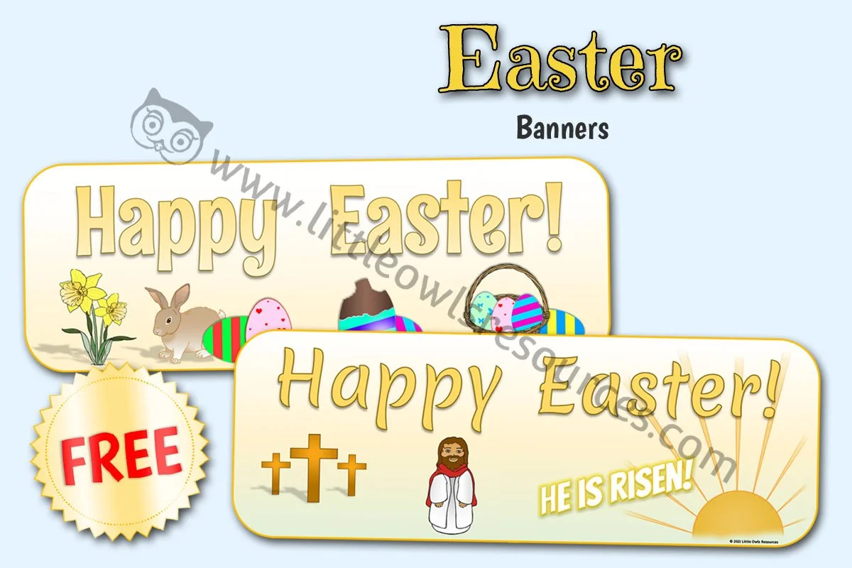 FREE 'Happy Easter!' Display Banners | EYFS & KS1 Printables — Little ...