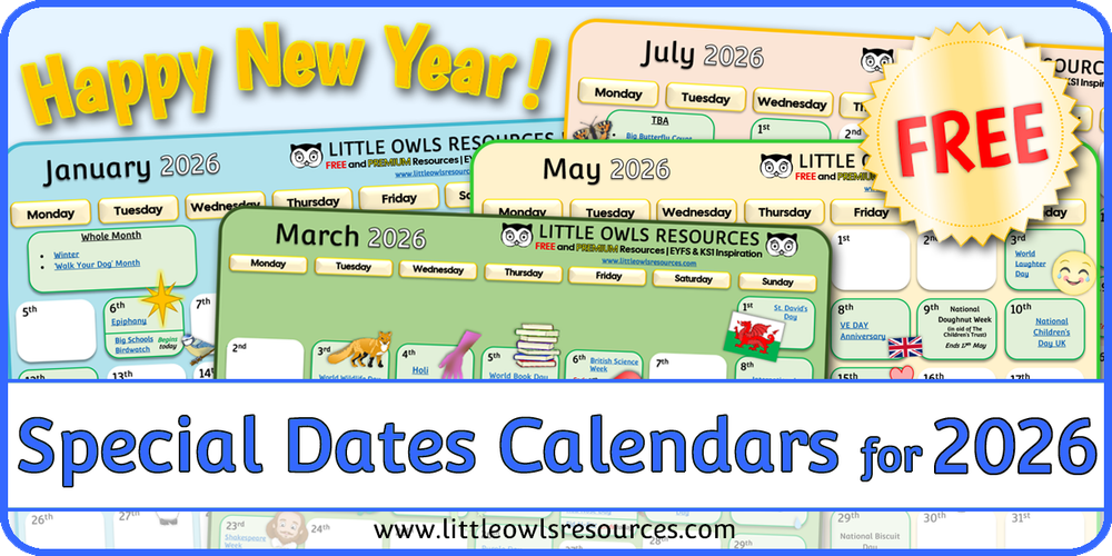 Special Dates Calendar - Early Years/EYFS/Preschool Festivals ...