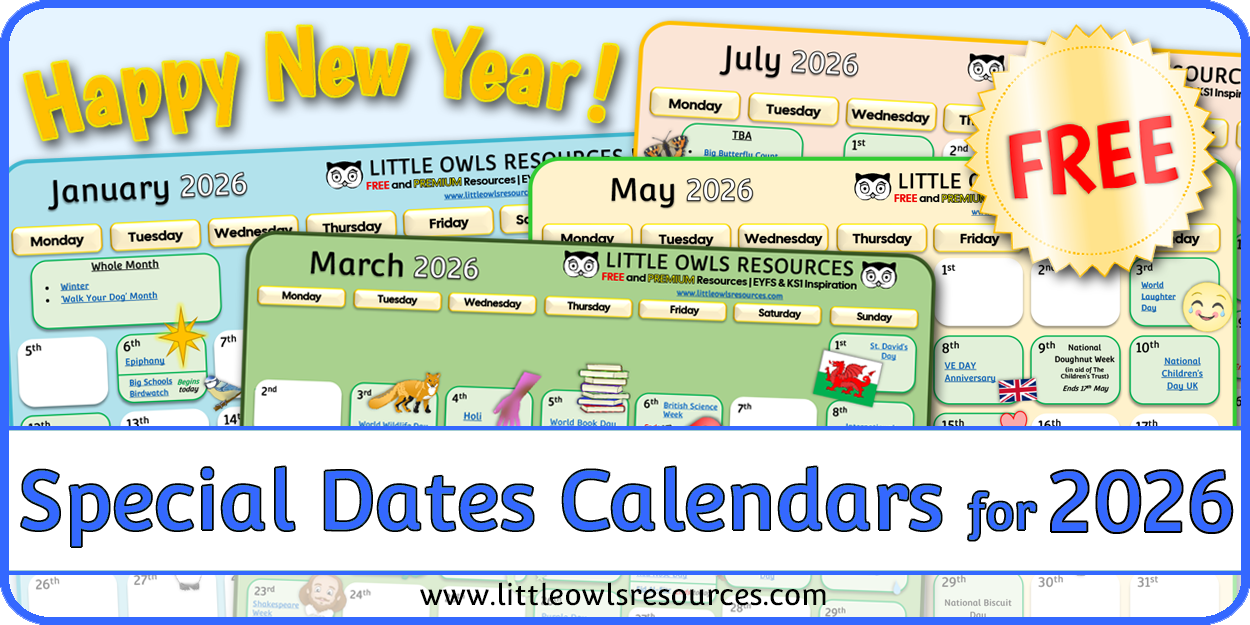 Special Dates Calendar - Early Years/EYFS/Preschool Festivals ...