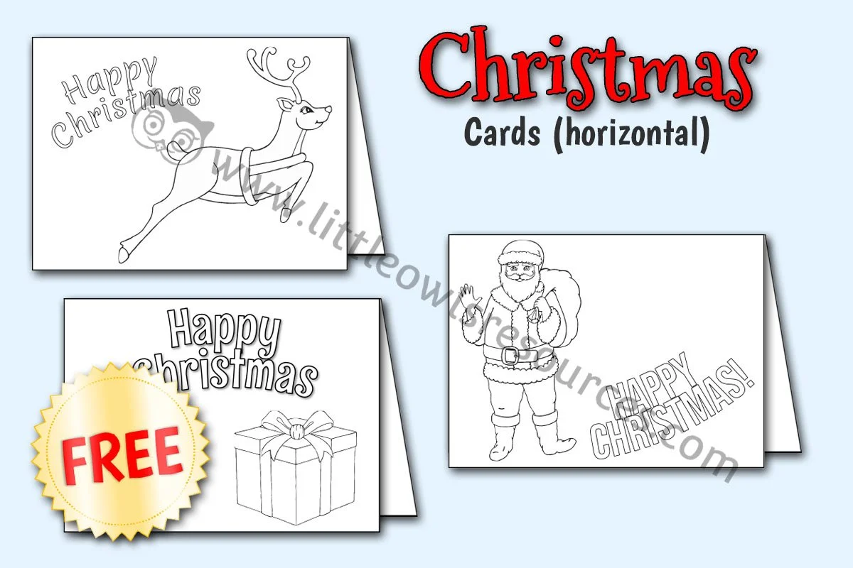 FREE Christmas: Greeting Card Templates | EYFS & KS1 Printables ...