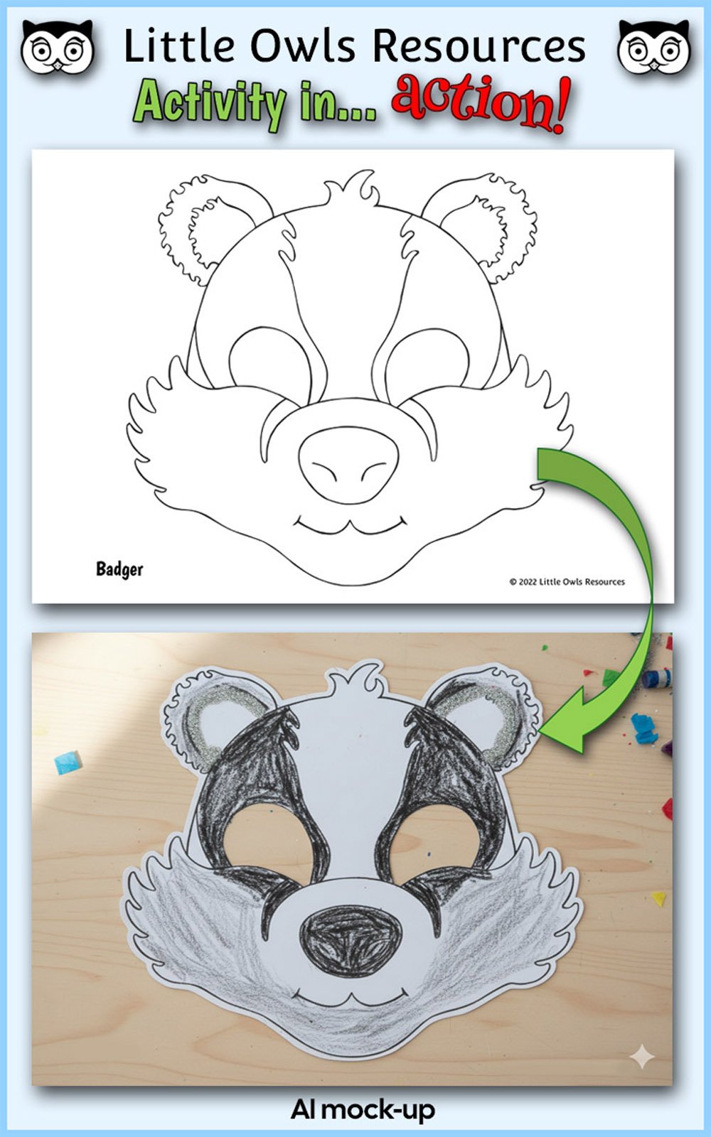 Autumn: Animal Printable Art & Craft Masks (Colouring) | EYFS & KS1 ...