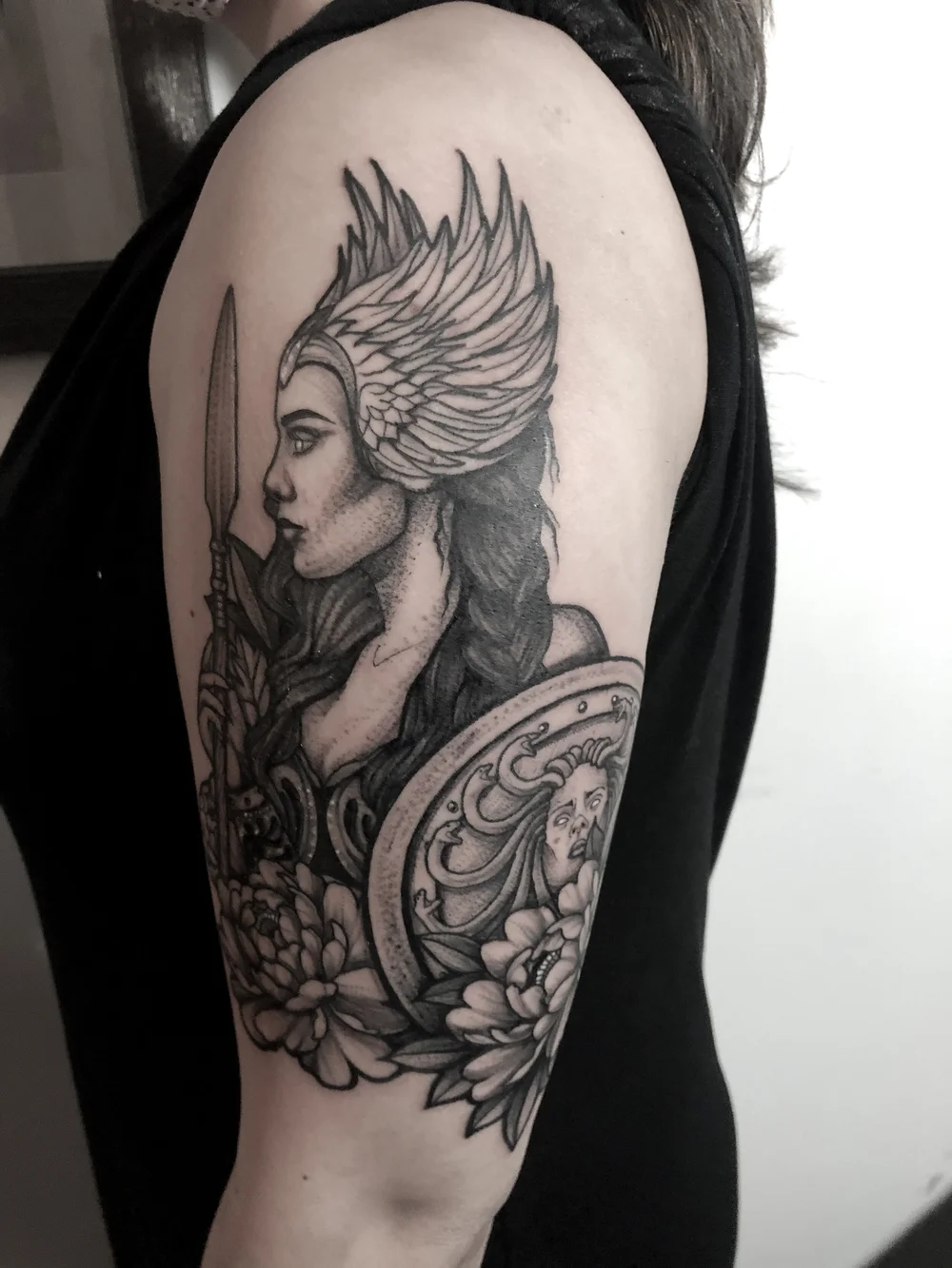 Athena Shield Tattoo