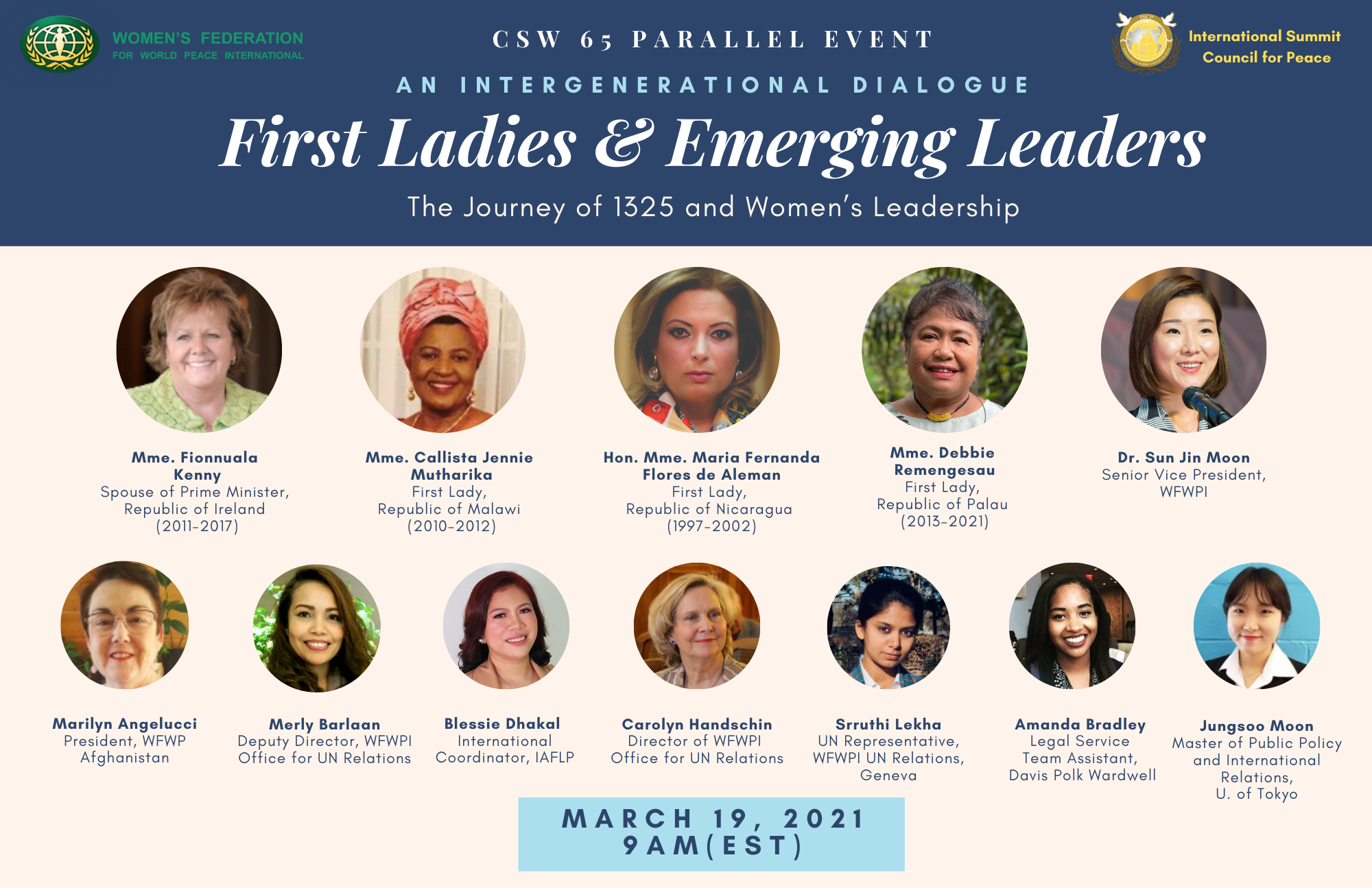 First Ladies and Emerging Leaders: The Journey of 1325 & Women’s ...