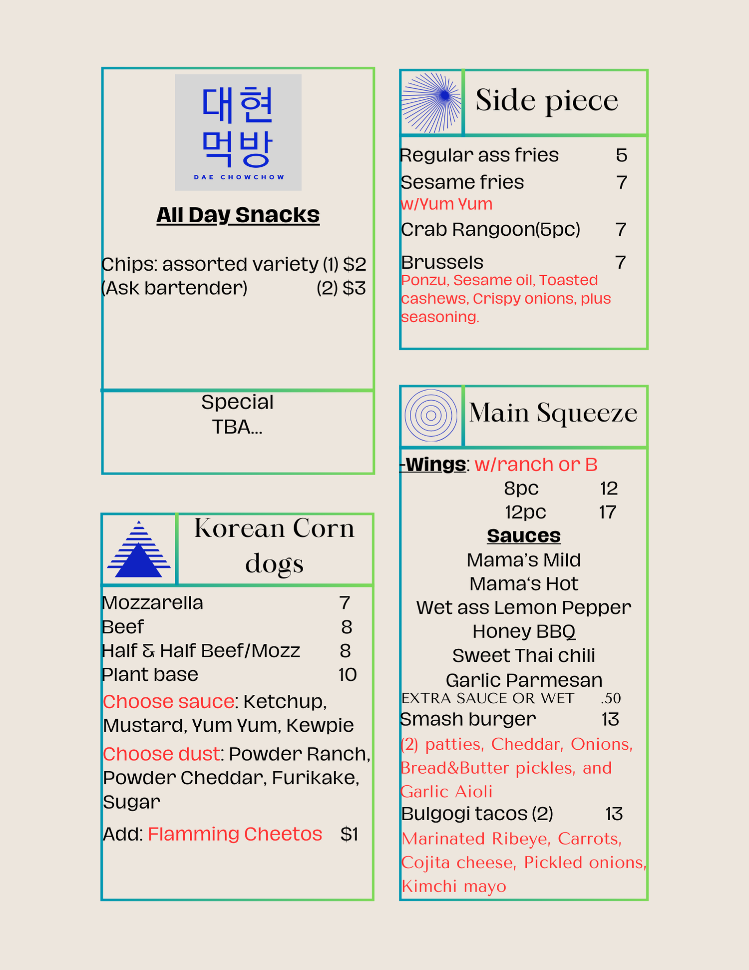 FOOD — Joystick Gamebar