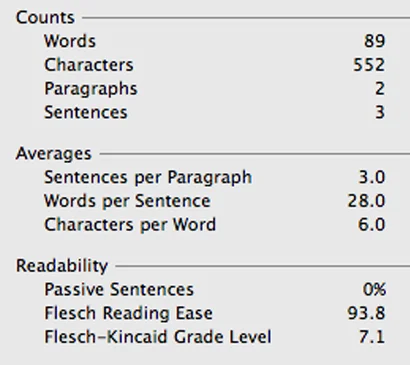 Word's readability score – How to use it to make good writing great ...