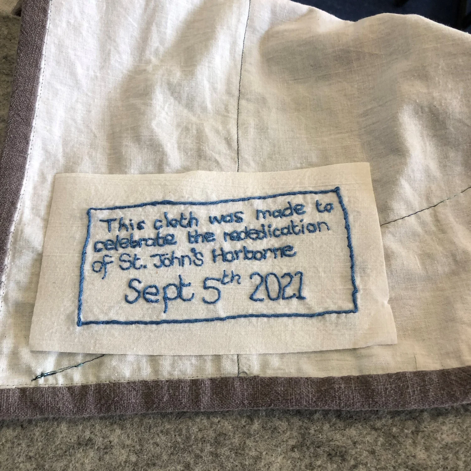 The making of the Communion Table cloth: an August sewing project — St ...